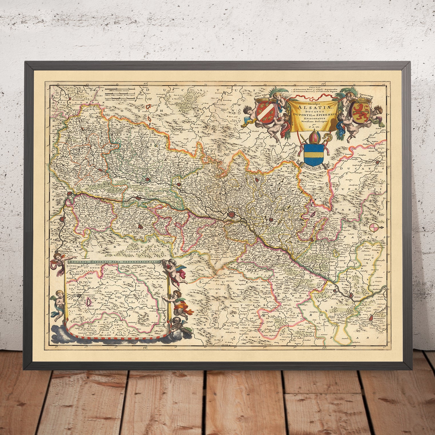 Old Map of The Alsaces, Duchy of Zweibrücken & Bishopric of Speyer by ...