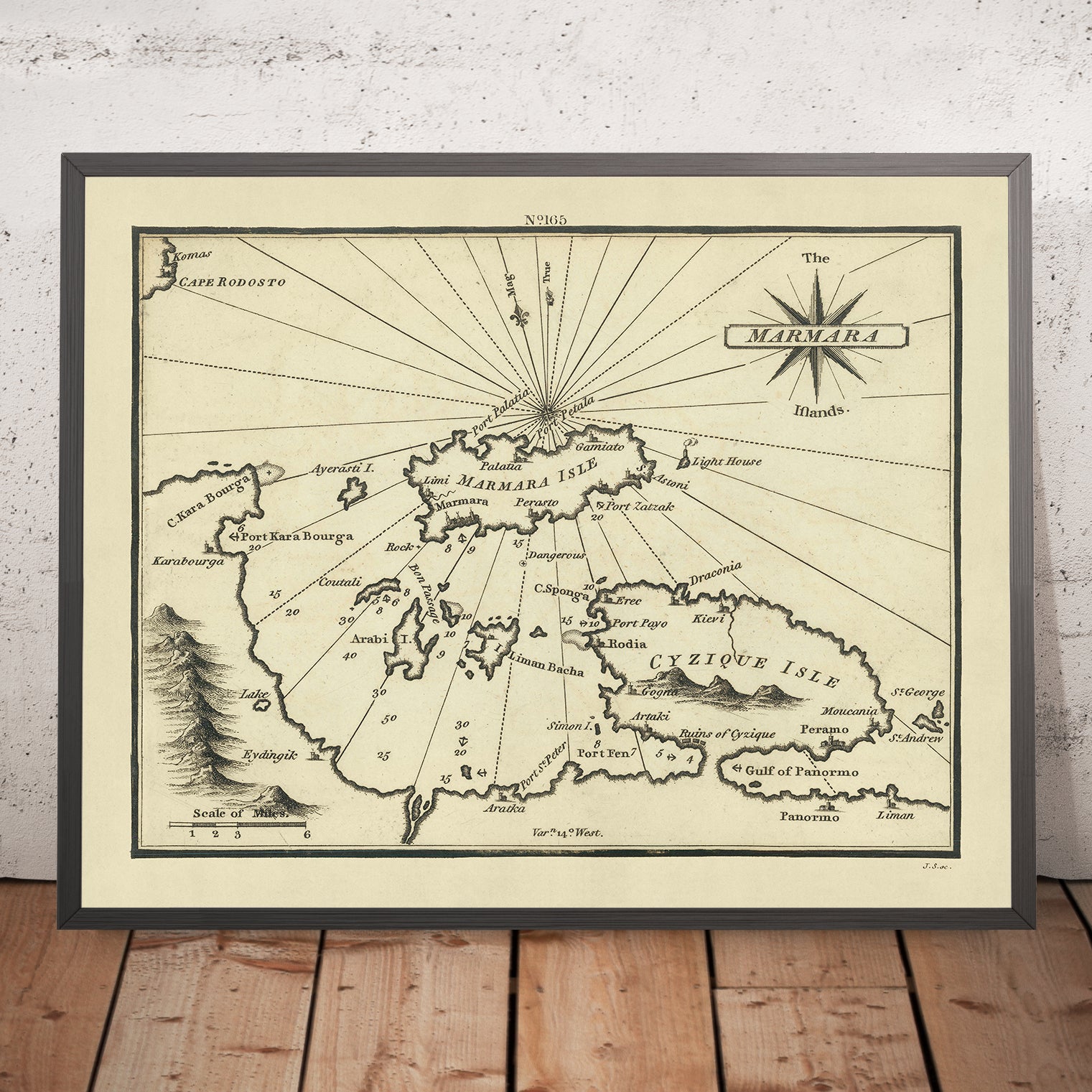 Old Marmara Islands Nautical Chart by Heather, 1802: Turkey, Dardanell ...