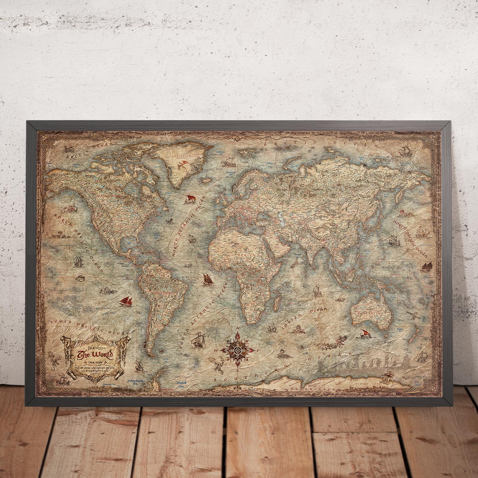 Ancienne carte du monde du Seigneur des Anneaux par Ray&Co, 2022 : Gra ...